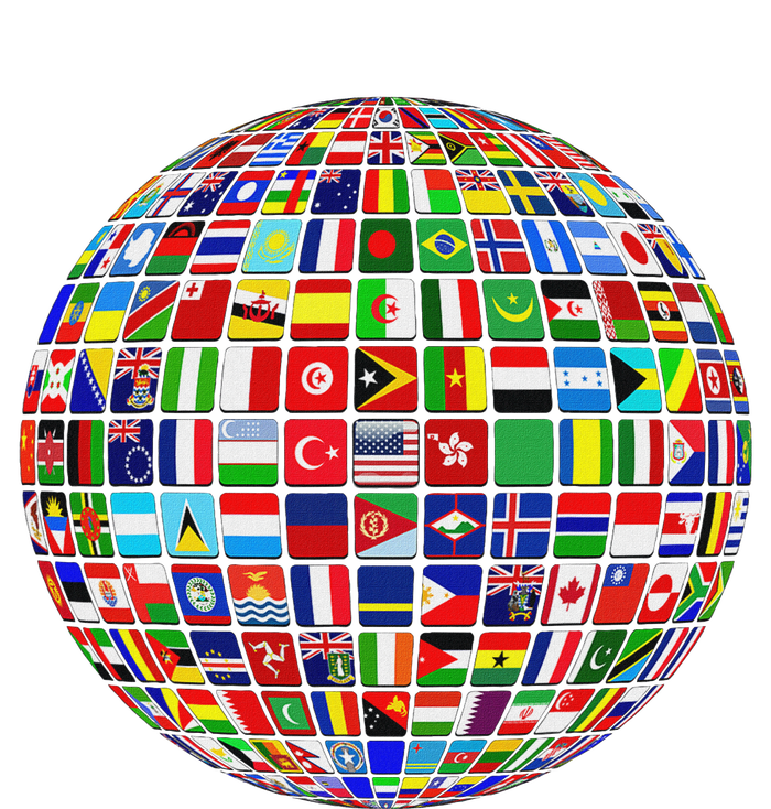 World Map Of Flags Globe Atlas Flags Of The World Mousepad | TeeShirtPalace